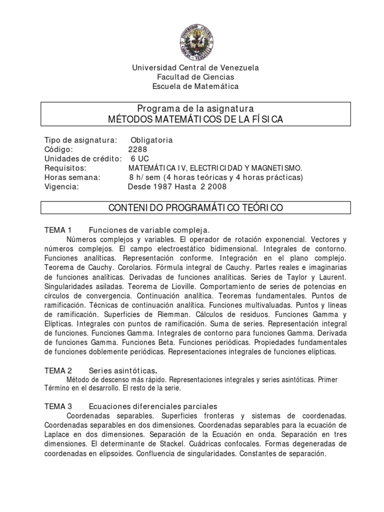 2288 Metodos Matematicos de la Física | PDF