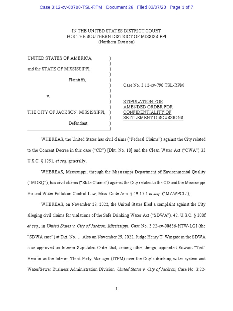 Consent Decree Court Filings | PDF | Cause Of Action | Confidentiality