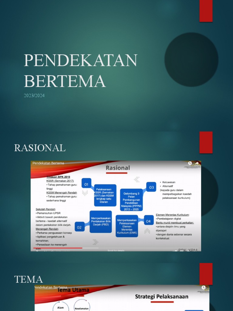 Pendekatan Bertema 2023/2024 | PDF