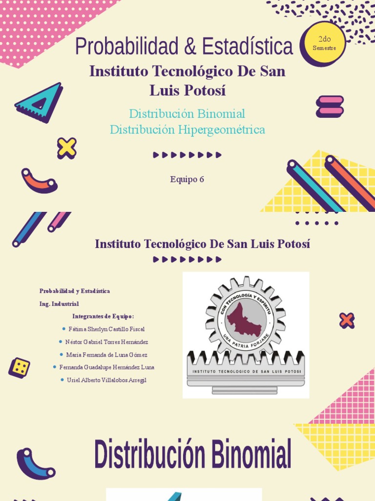 Presentacion Distribucion Binomial e Hipergeometrica - 2 | PDF | Teoría de probabilidad | Science
