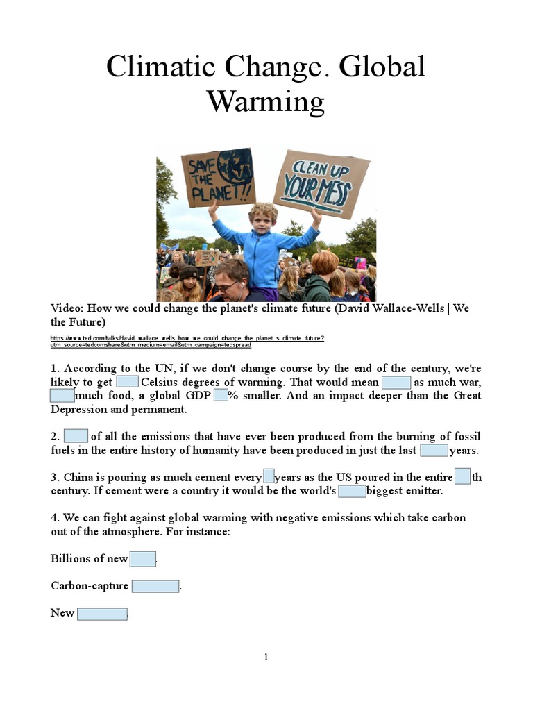 Climate Change Global Warming - Odt | PDF | Climate Change | Applied ...