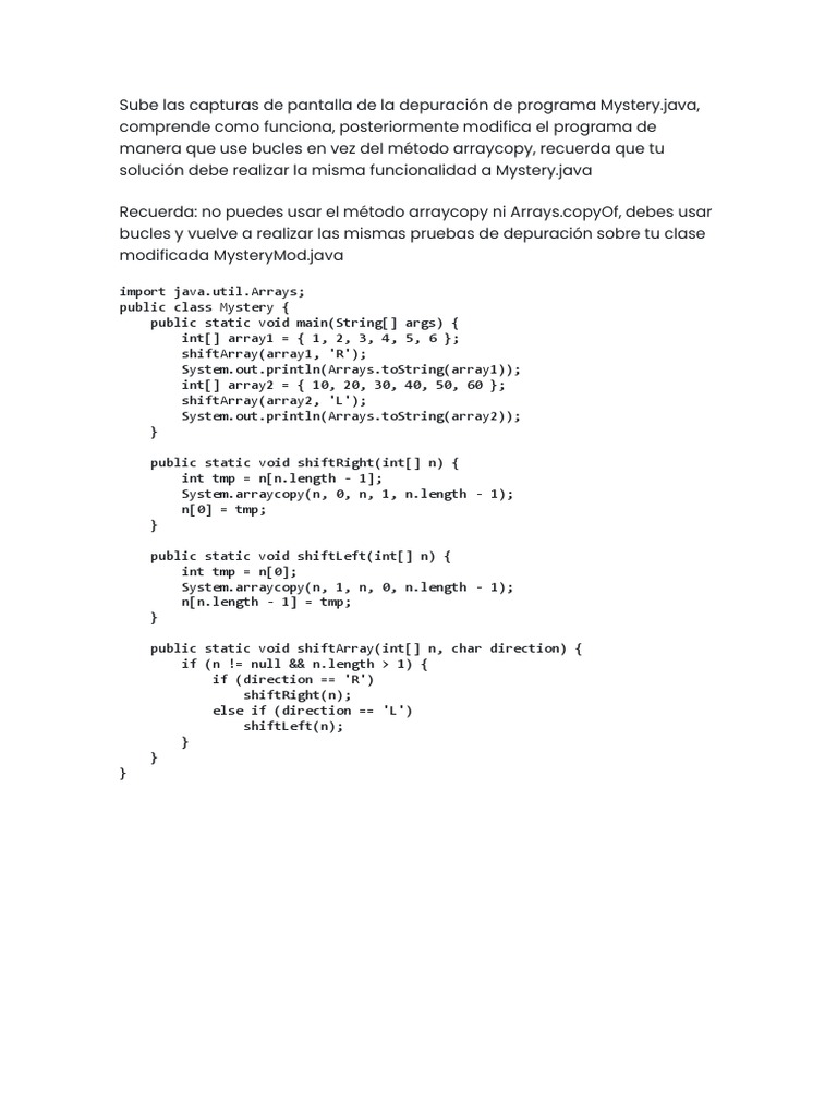 Actividad 3.2 - Depuración (Caja Blanca) Ejercicio en Horario de Clase ...