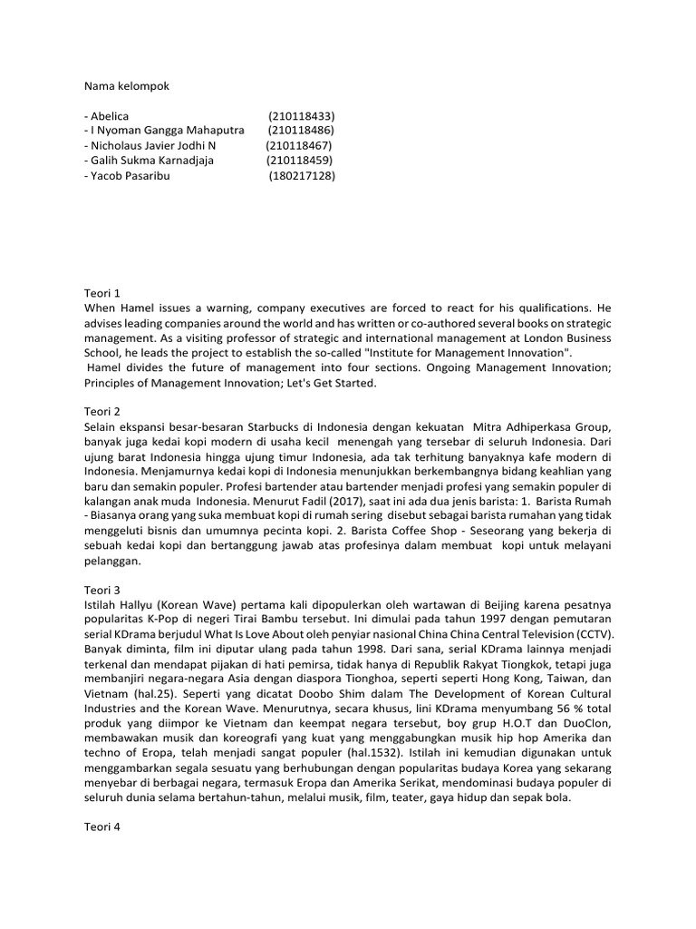 Abelica - Contoh Parafrasa PDF | PDF