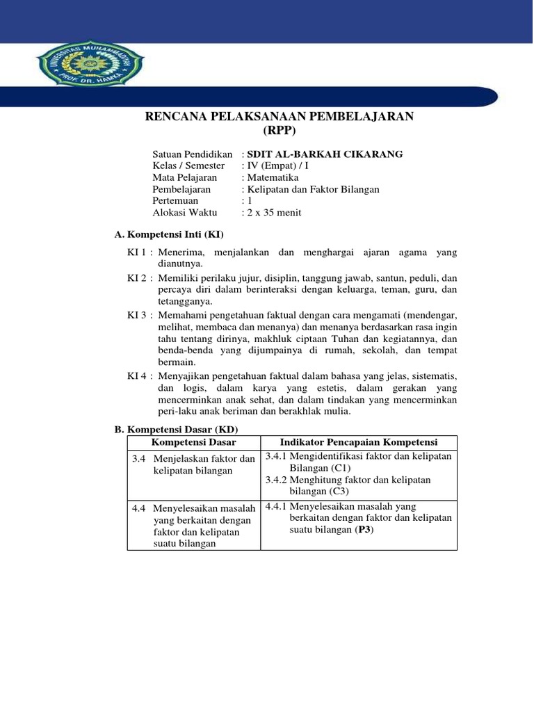 RPP Konvensional PDF | PDF