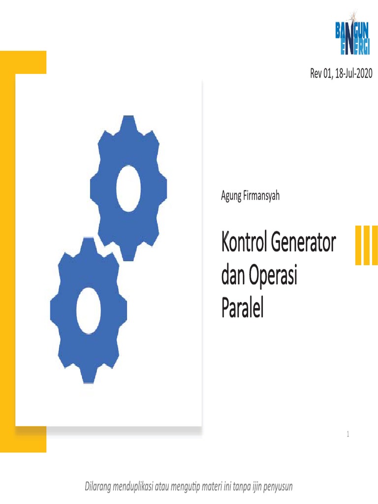 Generator Parallel Operation | PDF