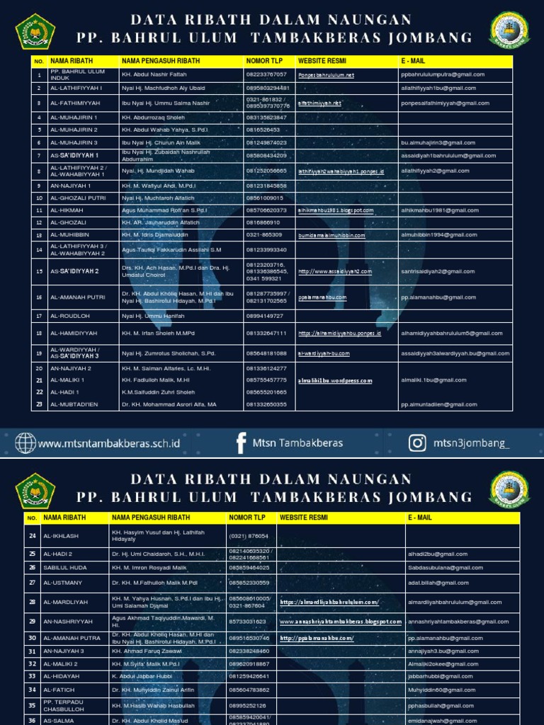 Data Ribath 3 | PDF | Kesehatan Holistik