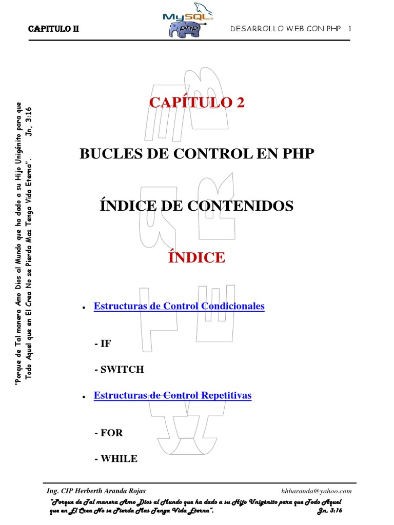 Capitulo 2 - Estructuras Condicionales PHP | PDF | Php | Flujo de control