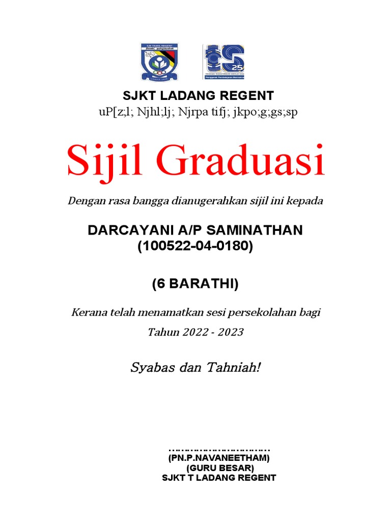 Sijil Graduasi | PDF
