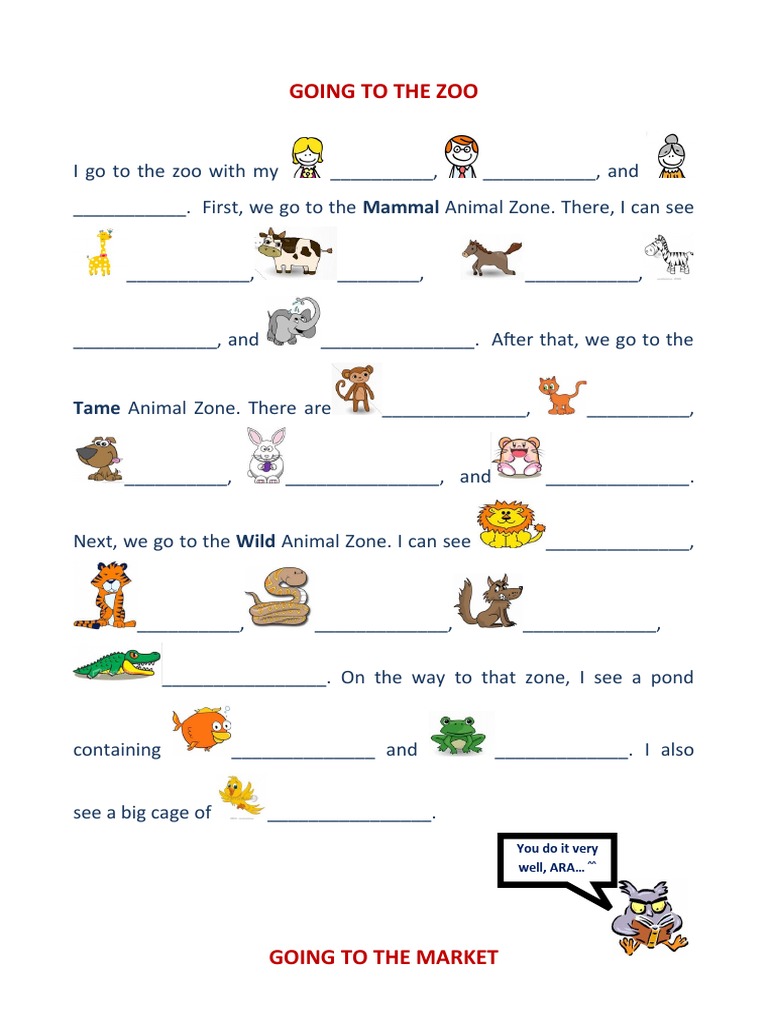 Going To The Zoo Picture Description Exercises Writing Creative Wri ...