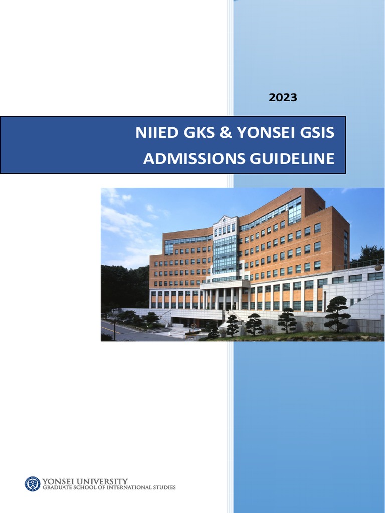 Yonsei GSIS-GKS Guideline 2023 | PDF | Test Of English As A Foreign ...