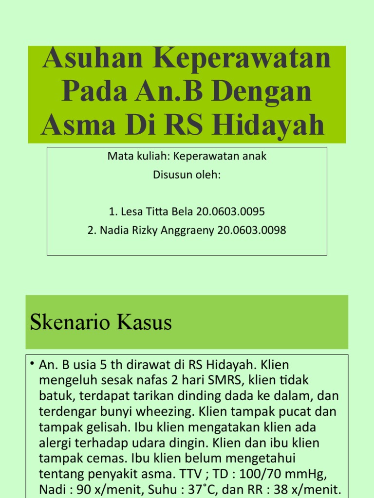 Asuhan Keperawatan Asma Anak di RS | PDF | Pengembangan Diri | Gaya Hidup