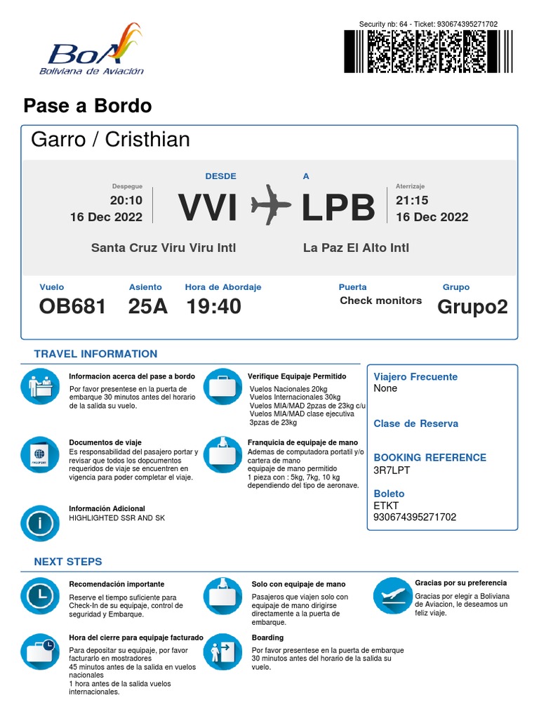 Boarding Pass | PDF | Seguridad de la aviación | Aeronáutica