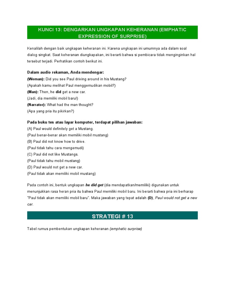 Skill 13 Listen For Emphatic Expressions of Surprise | PDF | Desserts | Cuisine