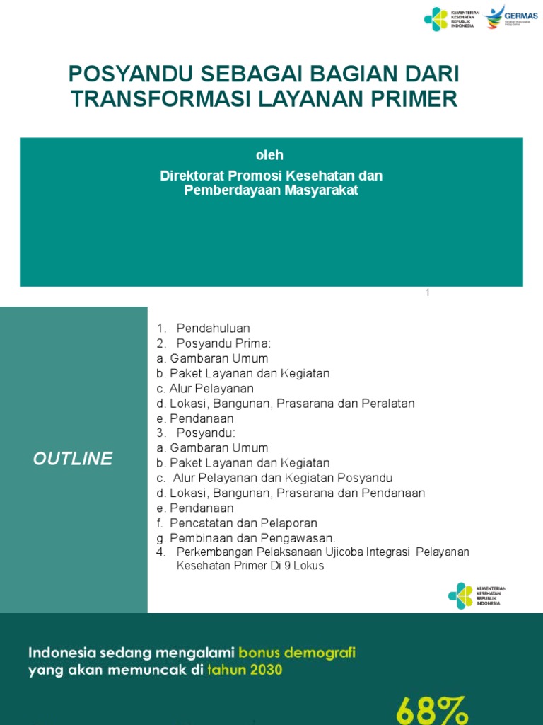 Kemenkes RI - Posyandu SBG Bagian Transformasi Layanan Primer-DKI16082022 | PDF