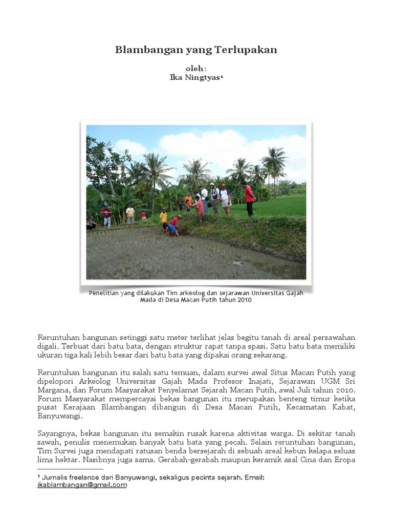 Blambangan Yang Terlupakan | PDF
