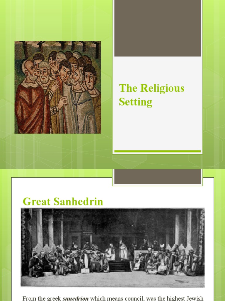 Religious Setting | PDF | Pharisees | Gospel Of Matthew