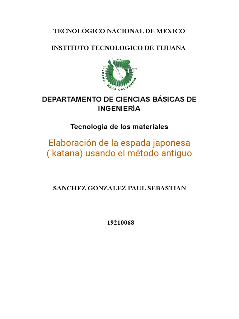 Elaboracion de La Espada PSSG 19210068 | PDF | Acero | Hierro