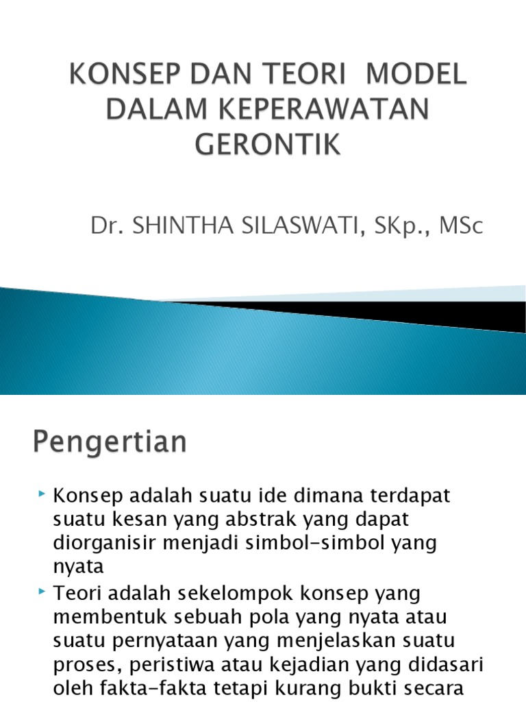 Teori dan Konsep dalam Keperawatan | PDF