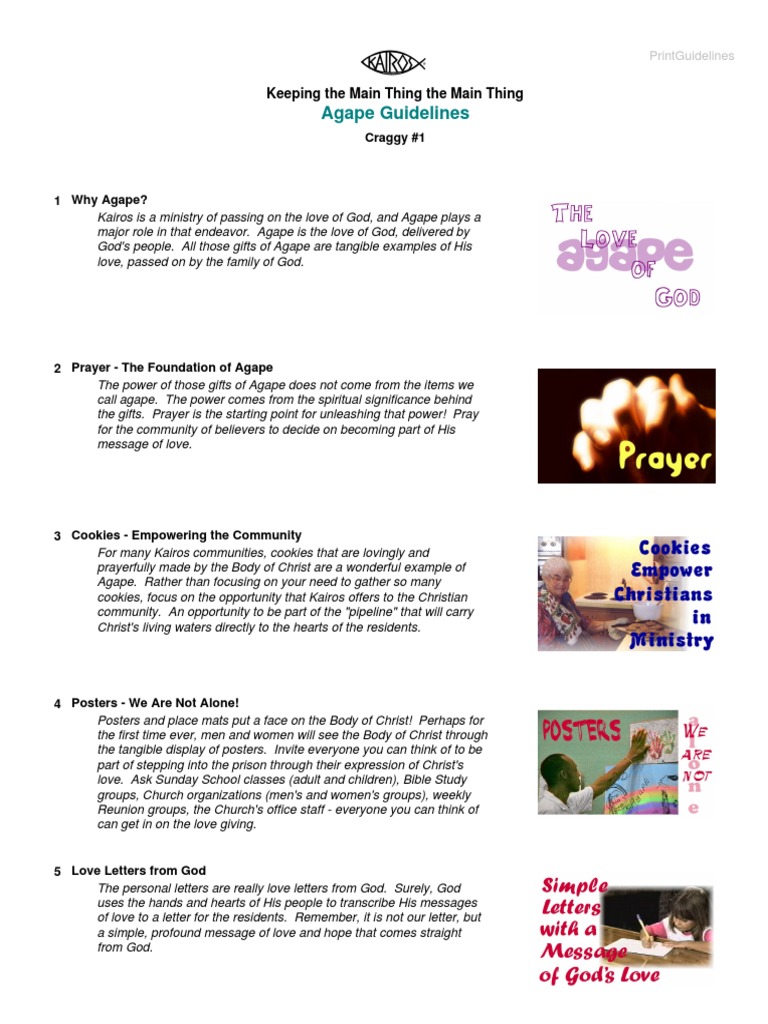 Agape Guidelines PDF | Download Free PDF | Jesus | God