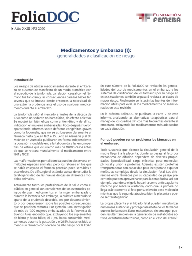 Medicamentos y Embarazo | PDF | El embarazo | Medicamentos con receta