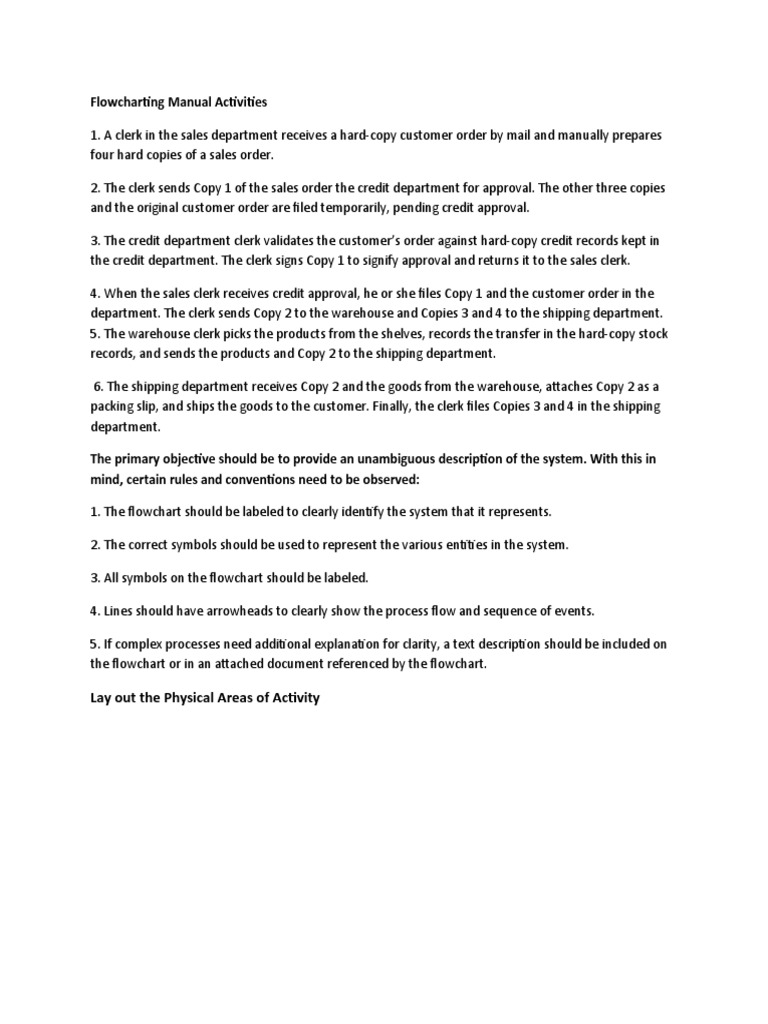Flowcharting Manual Activities | PDF