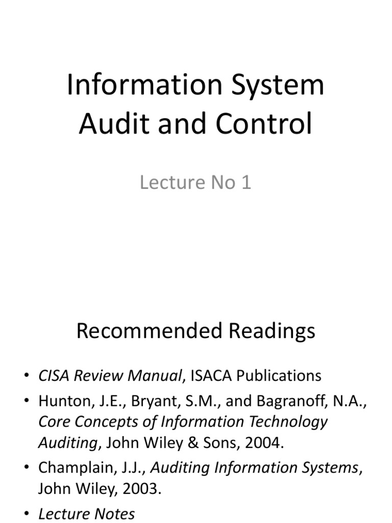 Audit Sist Intro Ok CL011 | PDF | Audit | Information