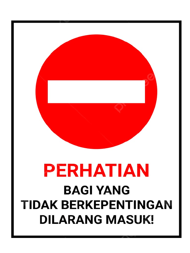 DILARANG MASUK - PNG | PDF