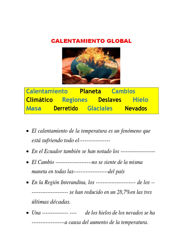 Sexto Calentamiento Global | PDF | Tecnología