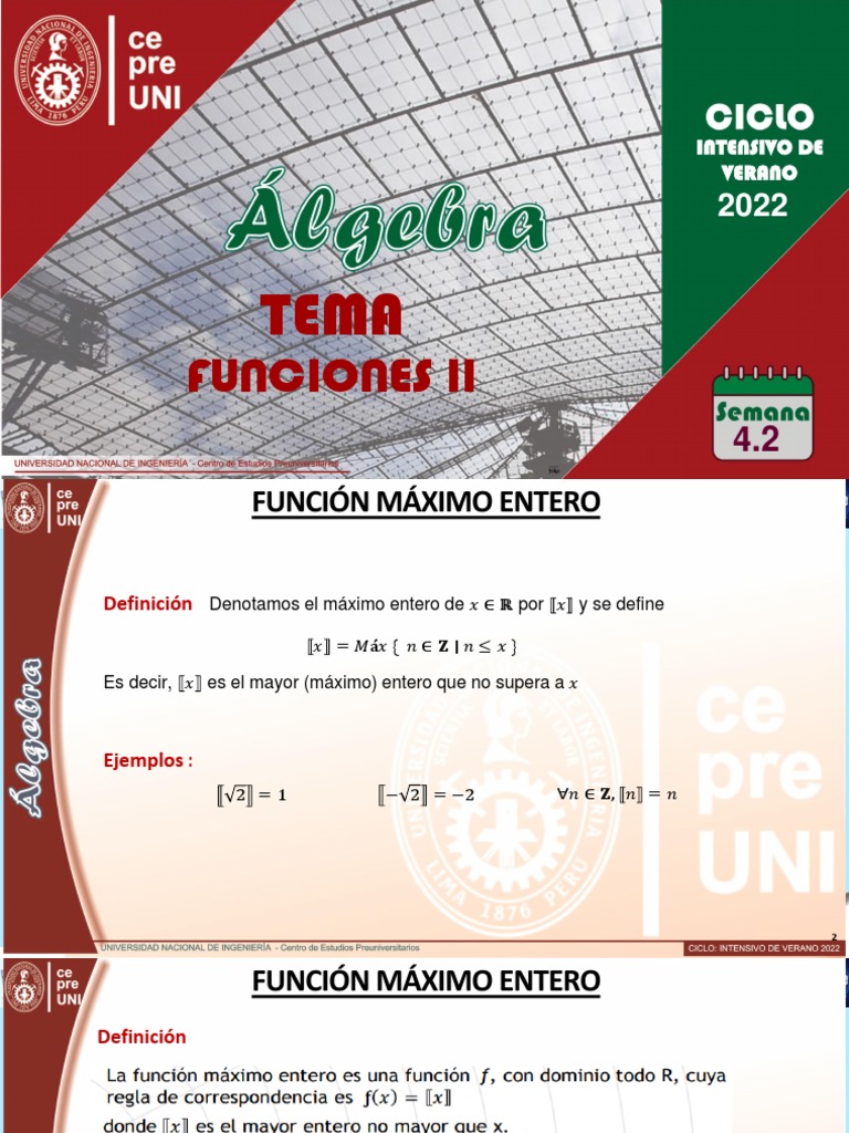 Clase 4.2 Álgebra | PDF | Función (Matemáticas) | Función monotónica