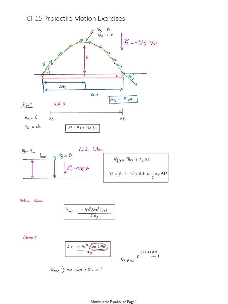 Movimiento Parabolico | PDF