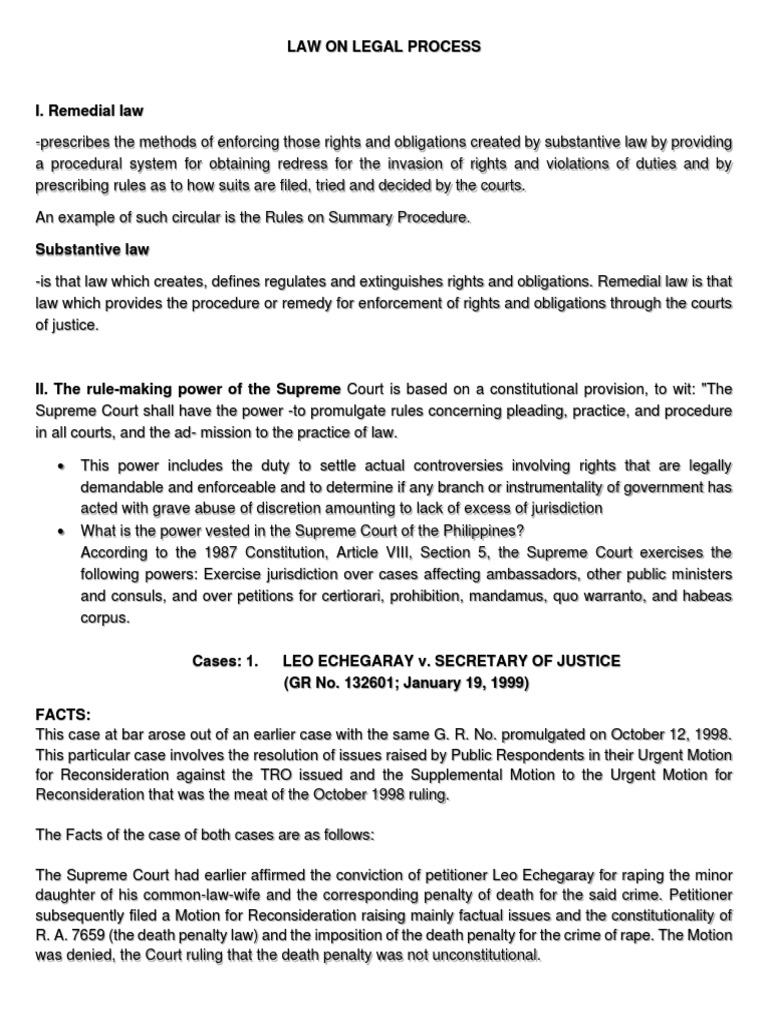 Law On Legal Process PDF | PDF | Jurisdiction | Government Institutions