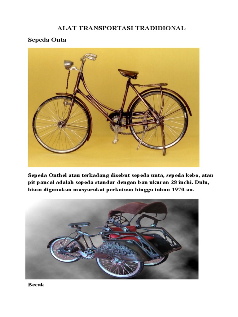 Alat Transportasi Tradisional Dan Modern | PDF