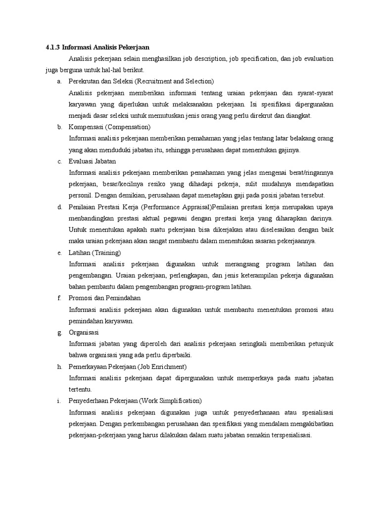 SDM Job Analysis | PDF