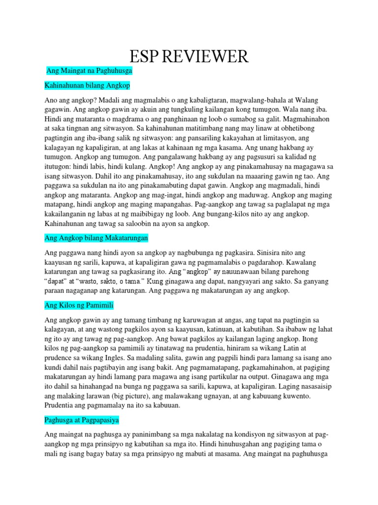 Esp Reviewer PDF | PDF