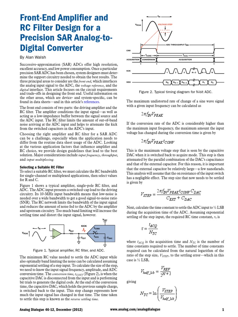 Sar - Front - End Amp and Filters | PDF | Analog To Digital Converter ...