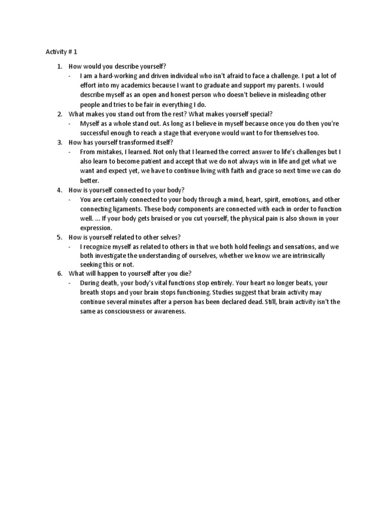 Understanding Self-Identity and Transformation | PDF