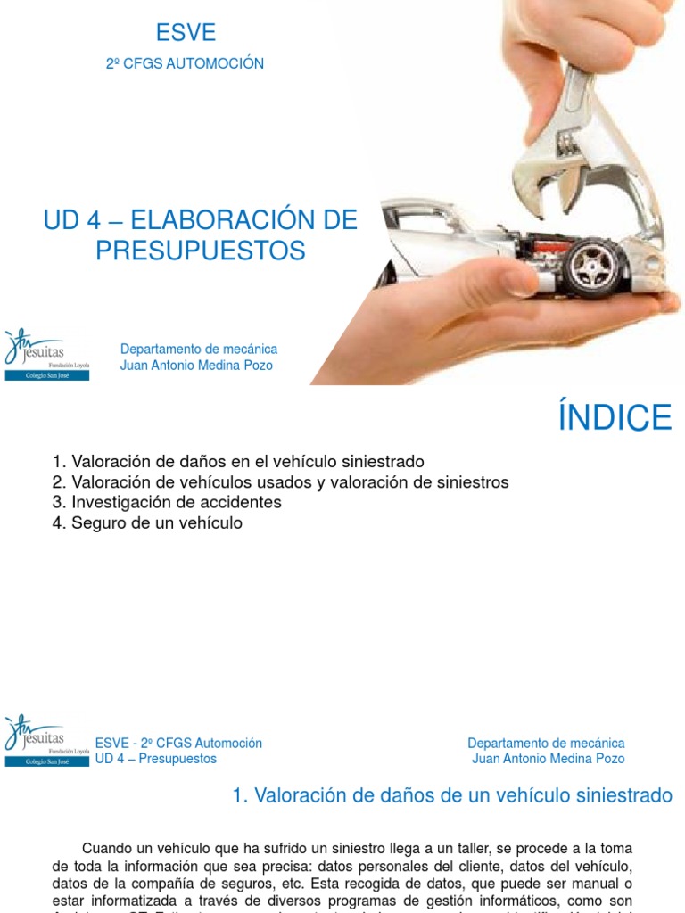 UD 4 - Elaboración de Presupuestos | PDF | Seguro | Presupuesto