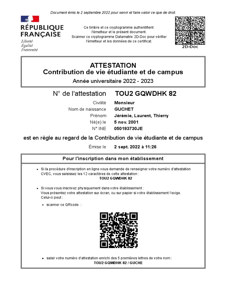 Cvec 2022-2023 | PDF