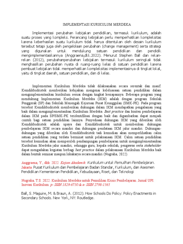 Implementasi Kurikulum Merdeka | PDF
