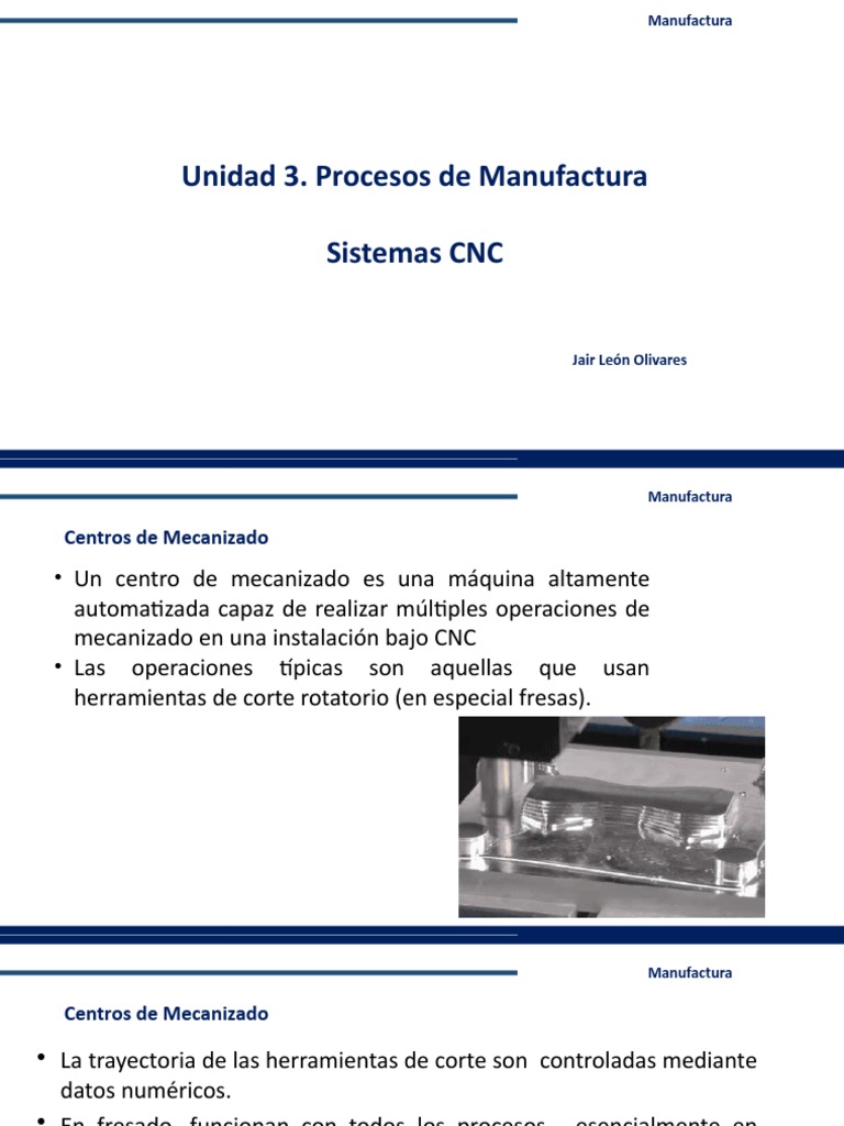 10 Sistemas CNC | PDF | Control numerico | Mecanizado