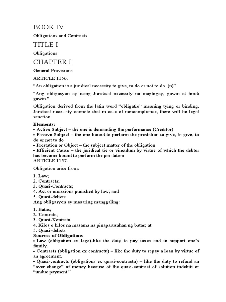 Oblicon 1-3 | PDF | Law Of Obligations | Interest