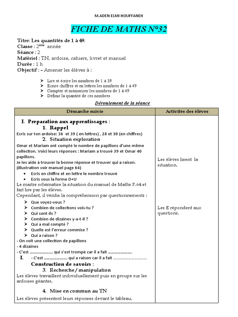 Fiche de Maths N°32 | PDF | Théorie (échecs) | Échecs