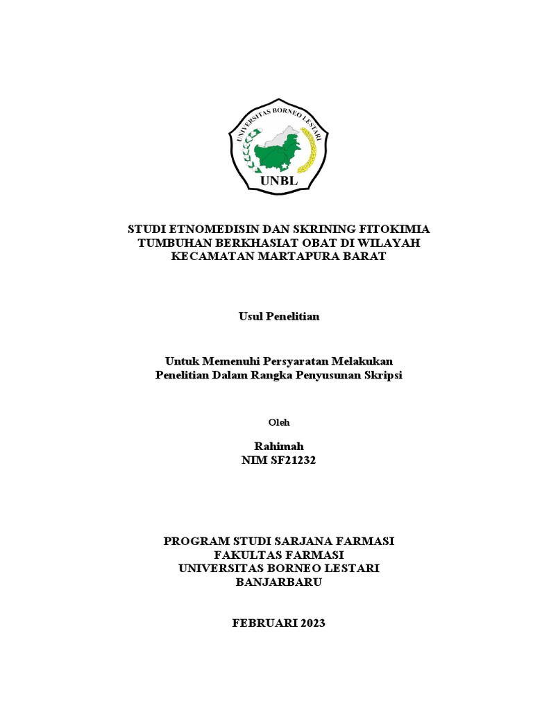 Etnomedisin dan Fitokimia di Martapura | PDF