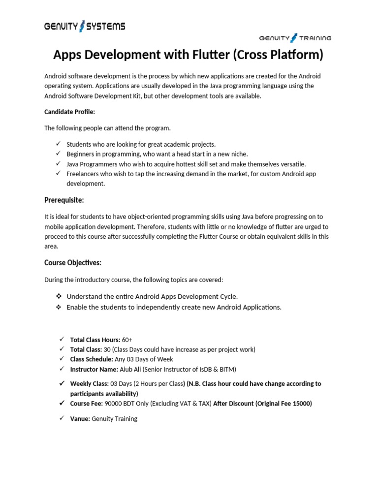 Apps Development With Flutter | PDF | Information Technology | Computing