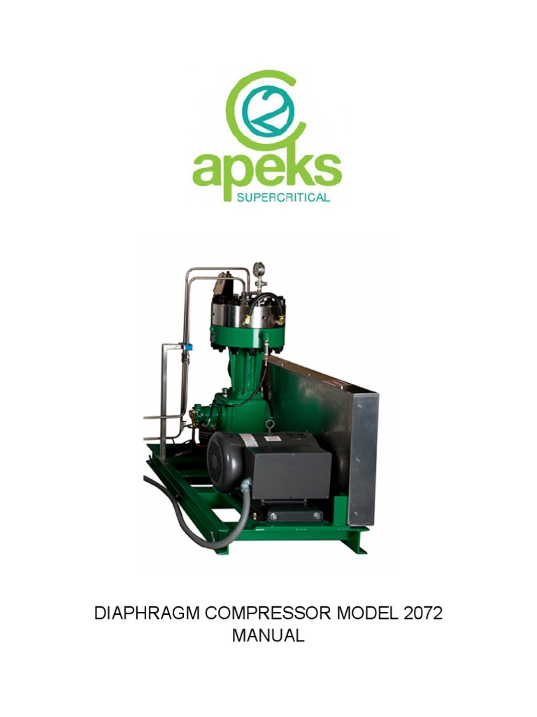 PPI 2072 Diaphragm Compressor Manual | PDF