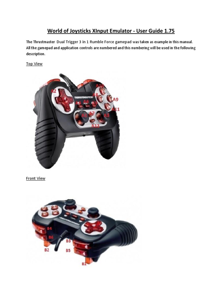 WoJ XInput Emulator - User Guide - English | PDF | Software | Computer Hardware