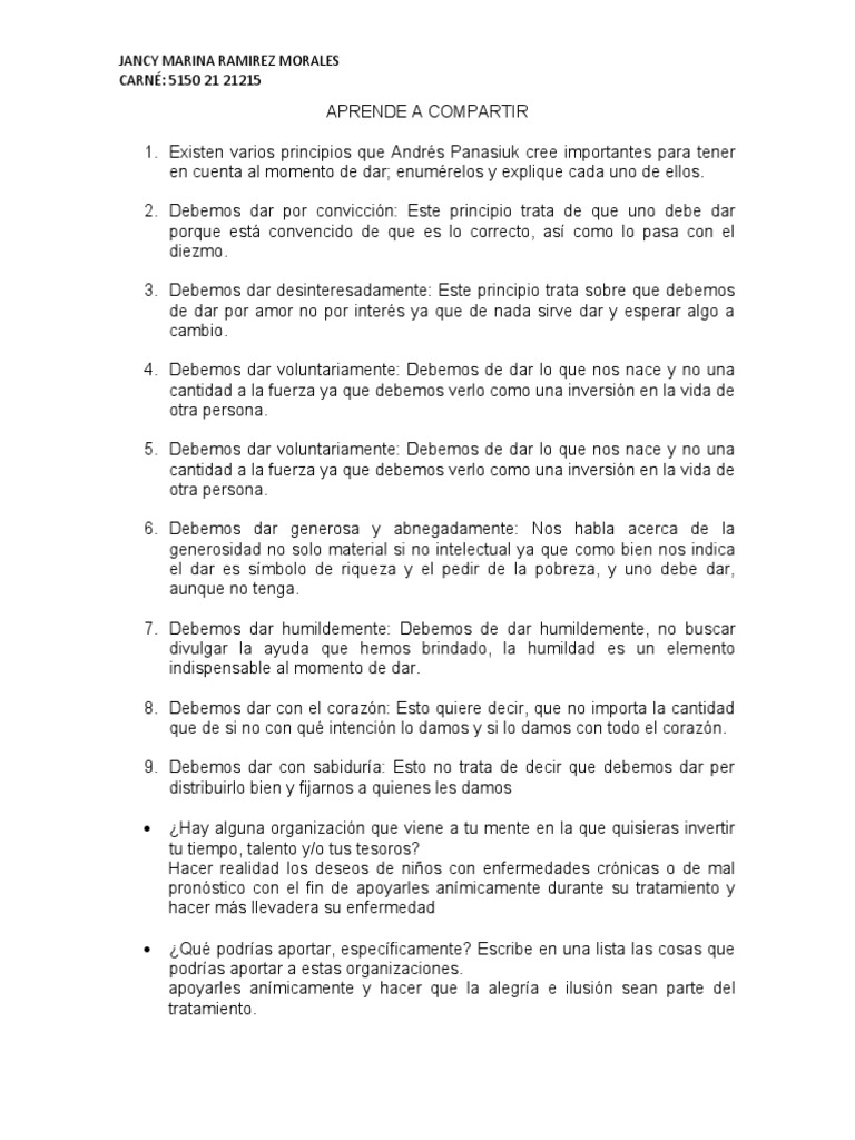 Aprende A Compartir | PDF