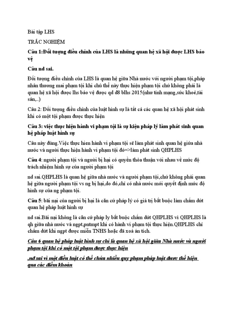 Bài tập LHS | PDF