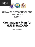 Contingency Plan of Earthquake | PDF | Emergency Management | Earthquakes