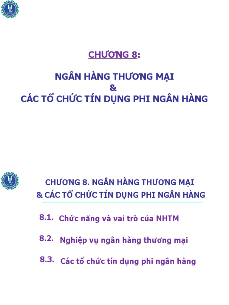 Chuong 8. Ngan Hang Thuong Mai & Cac To Chuc Tin Dung Phi Ngan Hang | PDF